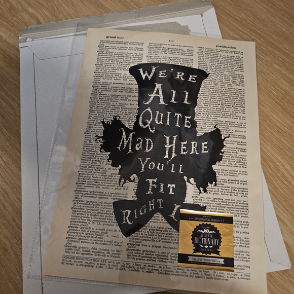 Art | Vintage Dictionary Page Art Print Black | Poshmark